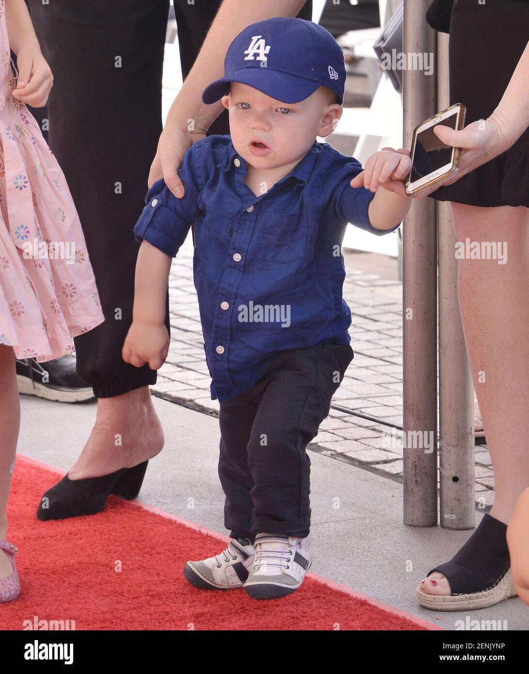 Ennis Howard Plemons at his Mom Kirsten Dunst Star On The Hollywood ...