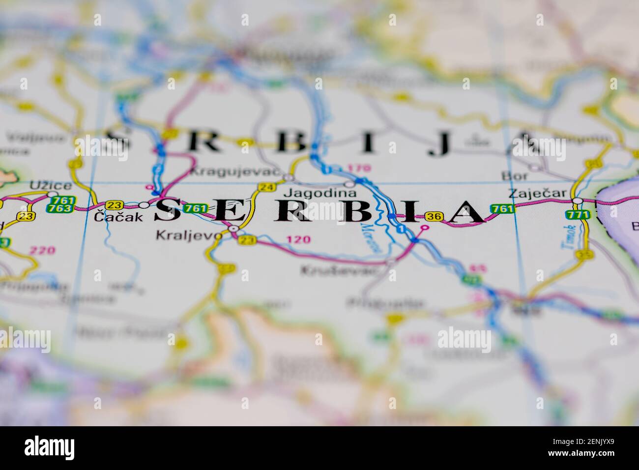 Serbia map hi-res stock photography and images - Alamy