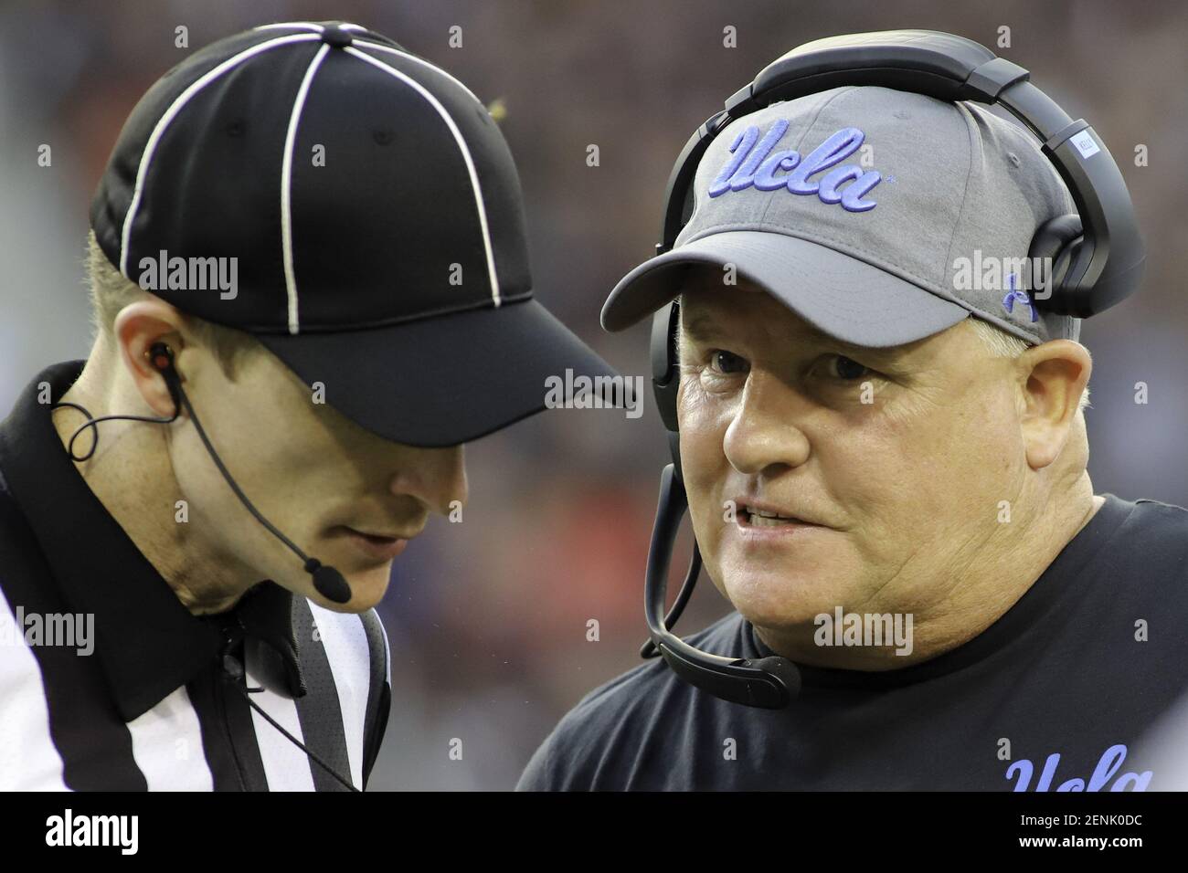 August 29, 2019: UCLA coach Chip Kelly during an NCAA football game ...