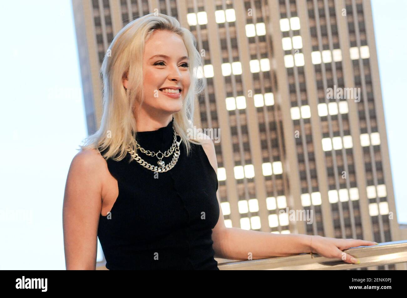Recording artist Zara Larsson visits the Empire State Building in New ...