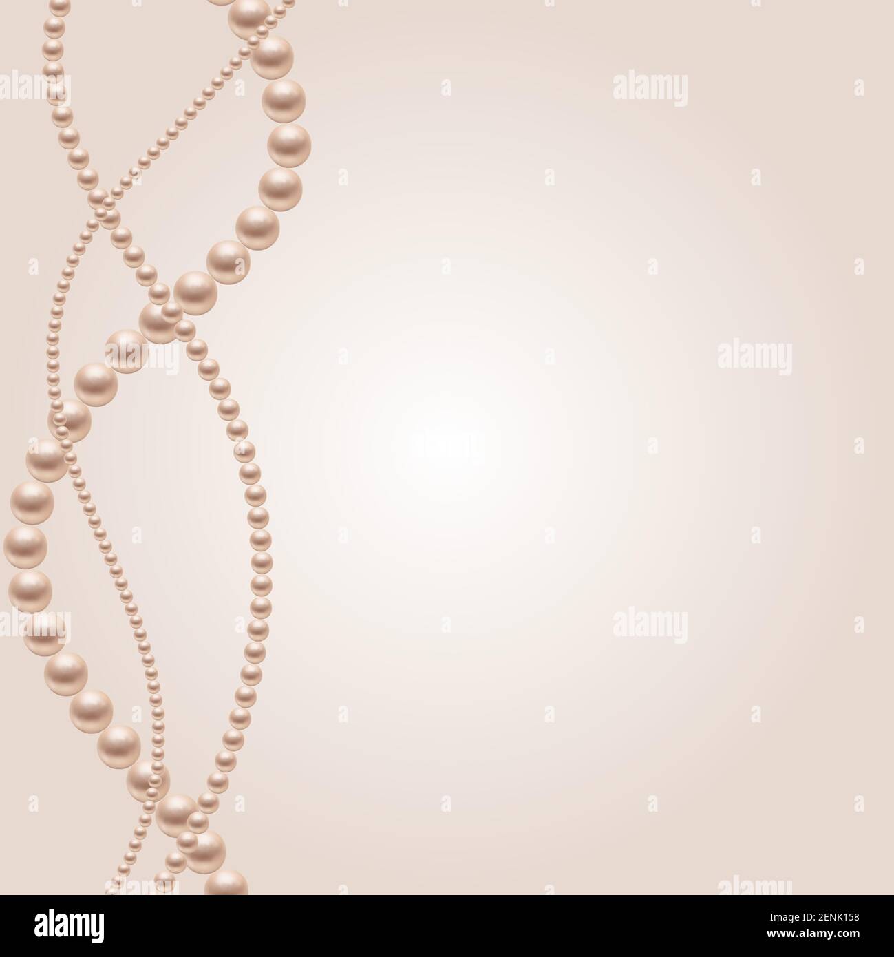 Abstract natural pastel string of pearls background. Vector ...