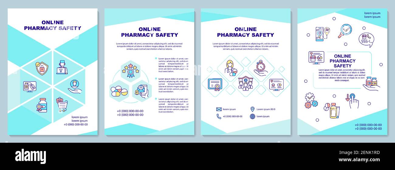 Online pharmacy safety brochure template Stock Vector Image & Art - Alamy