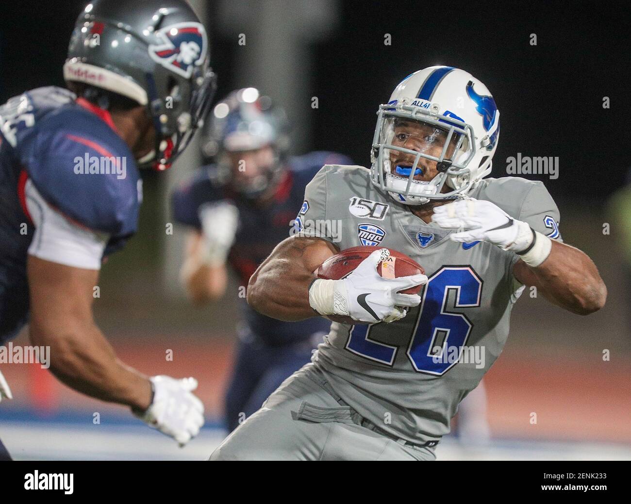 Aug 29, 2019: Buffalo Bulls running back Jaret Patterson (26) carries ...