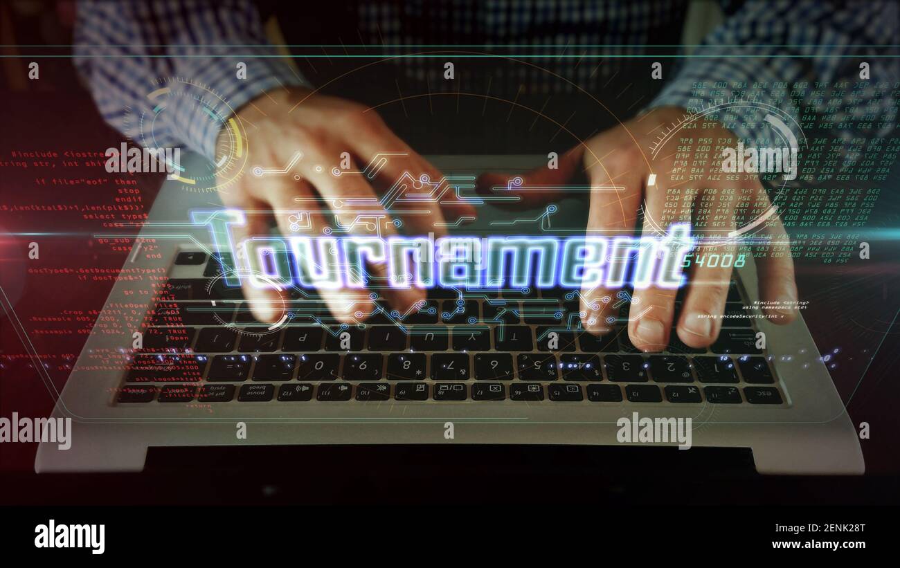 Tournament concept, cyber sport play, esport gaming championship and ...