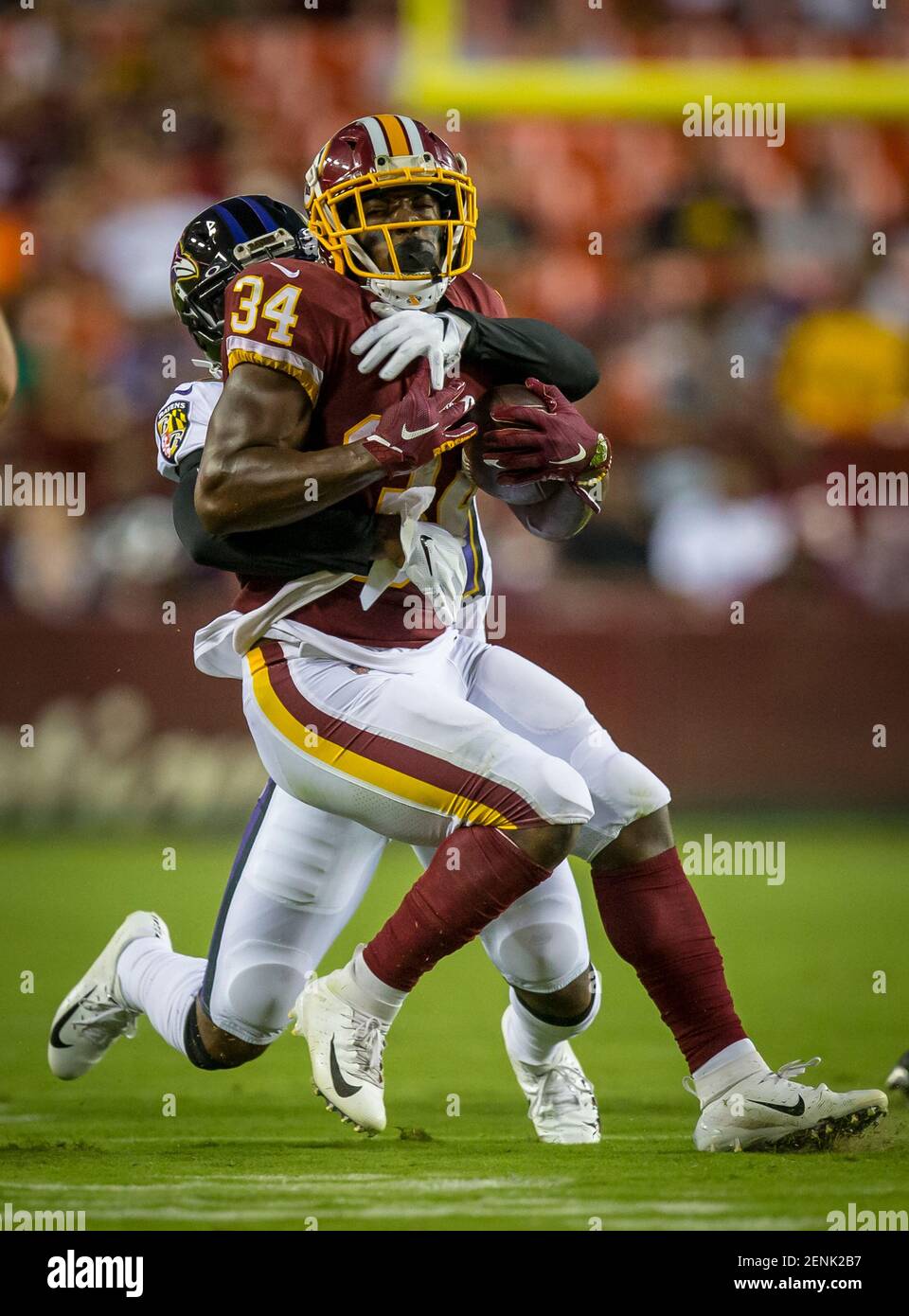 8/29/2019: Landover, Maryland Washington Redskins running back Byron ...