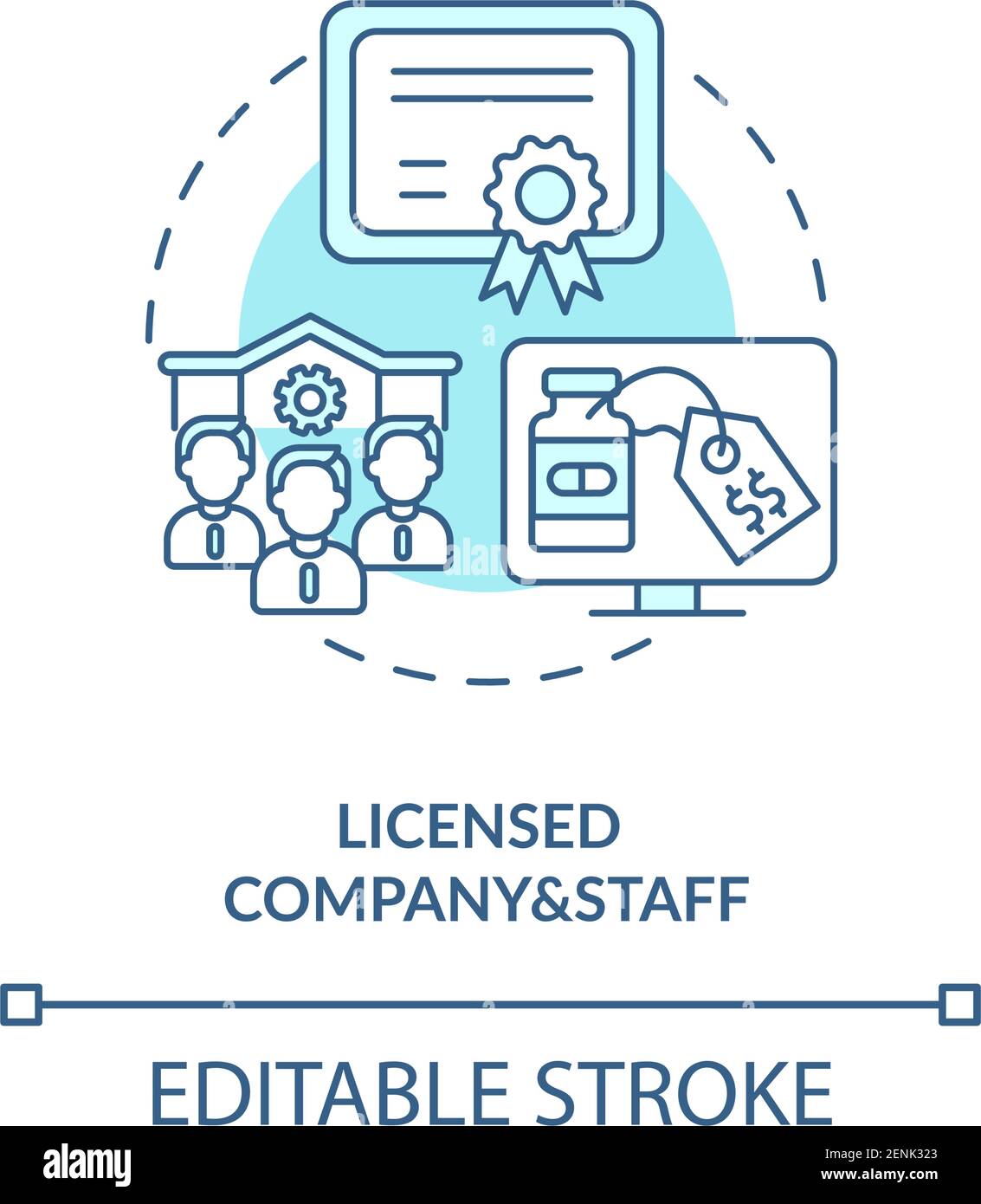 Licensed company and staff concept icon Stock Vector Image & Art - Alamy