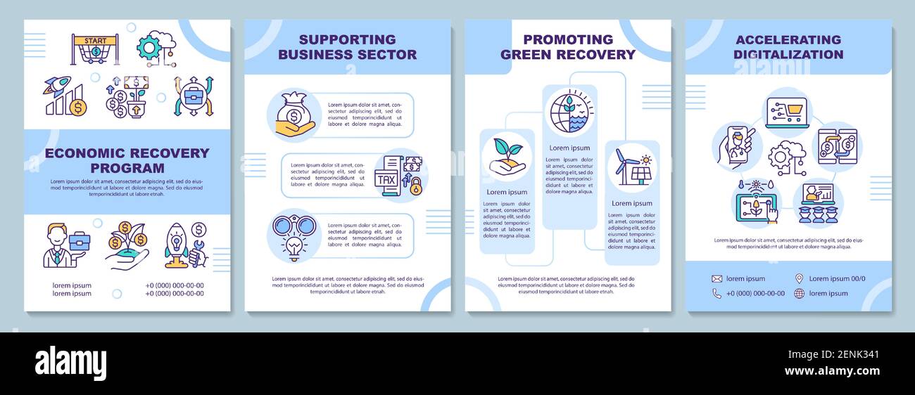 Economic recovery program brochure template Stock Vector Image & Art ...