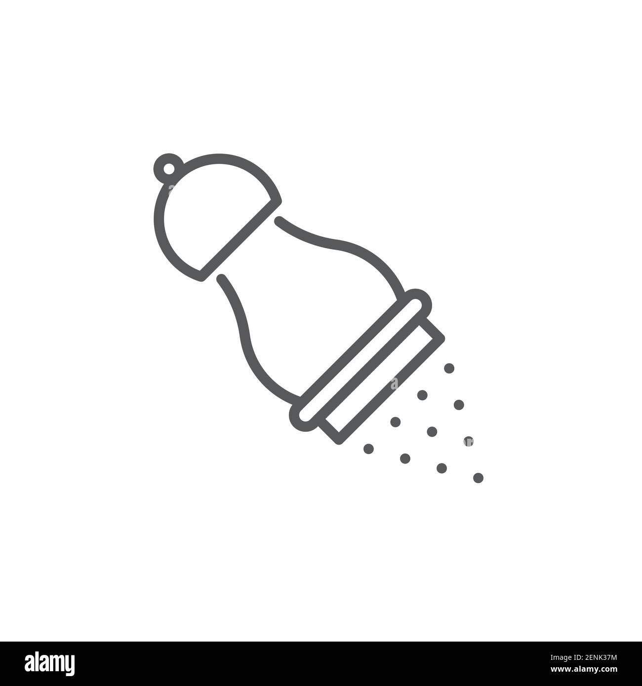 Pepper shaker icon, color, line, outline vector sign, linear style ...