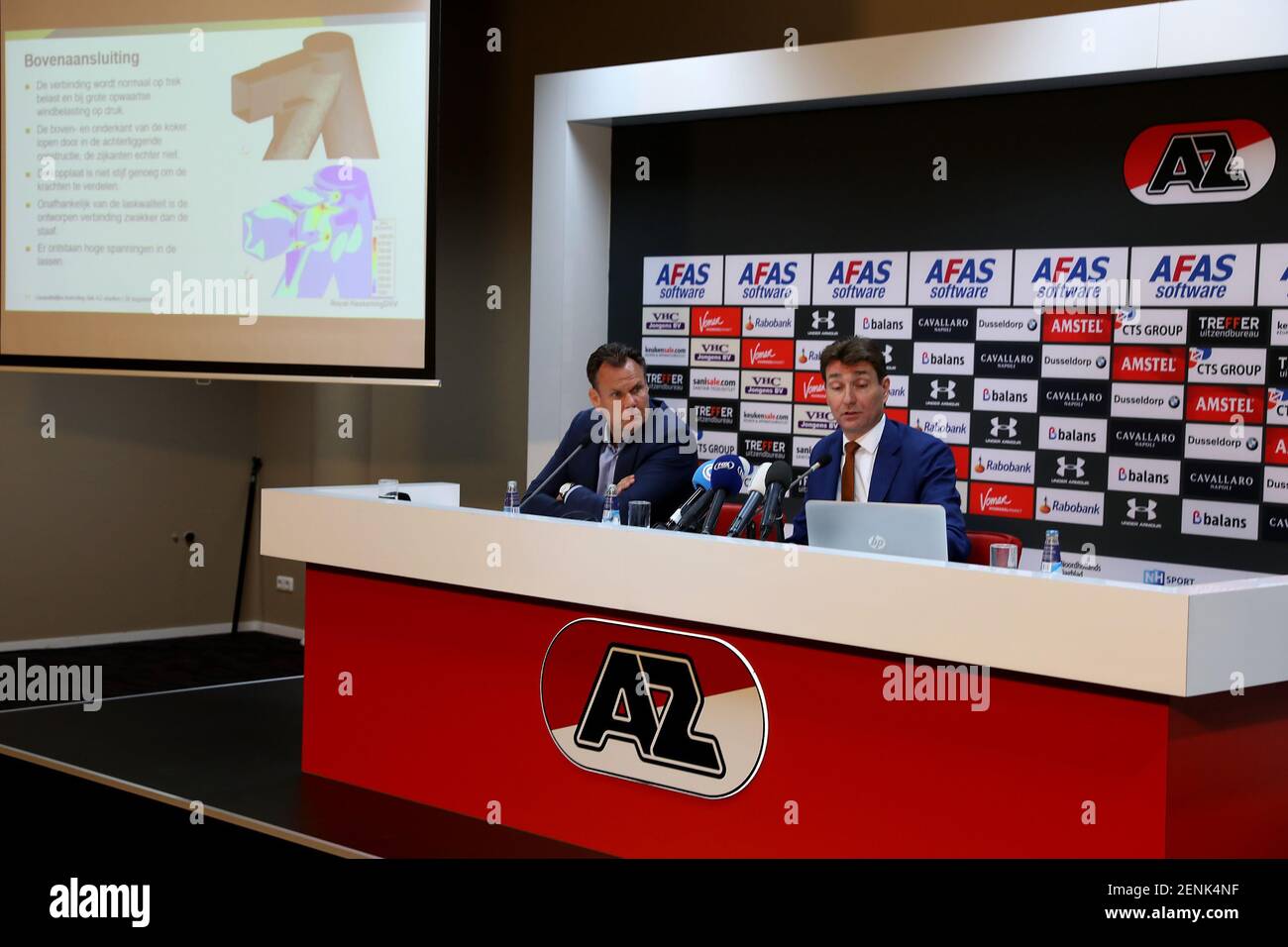 ALKMAAR, 30-08-2019, Persco AZ Alkmaar about the roof,Persco, AZ, Roof ...