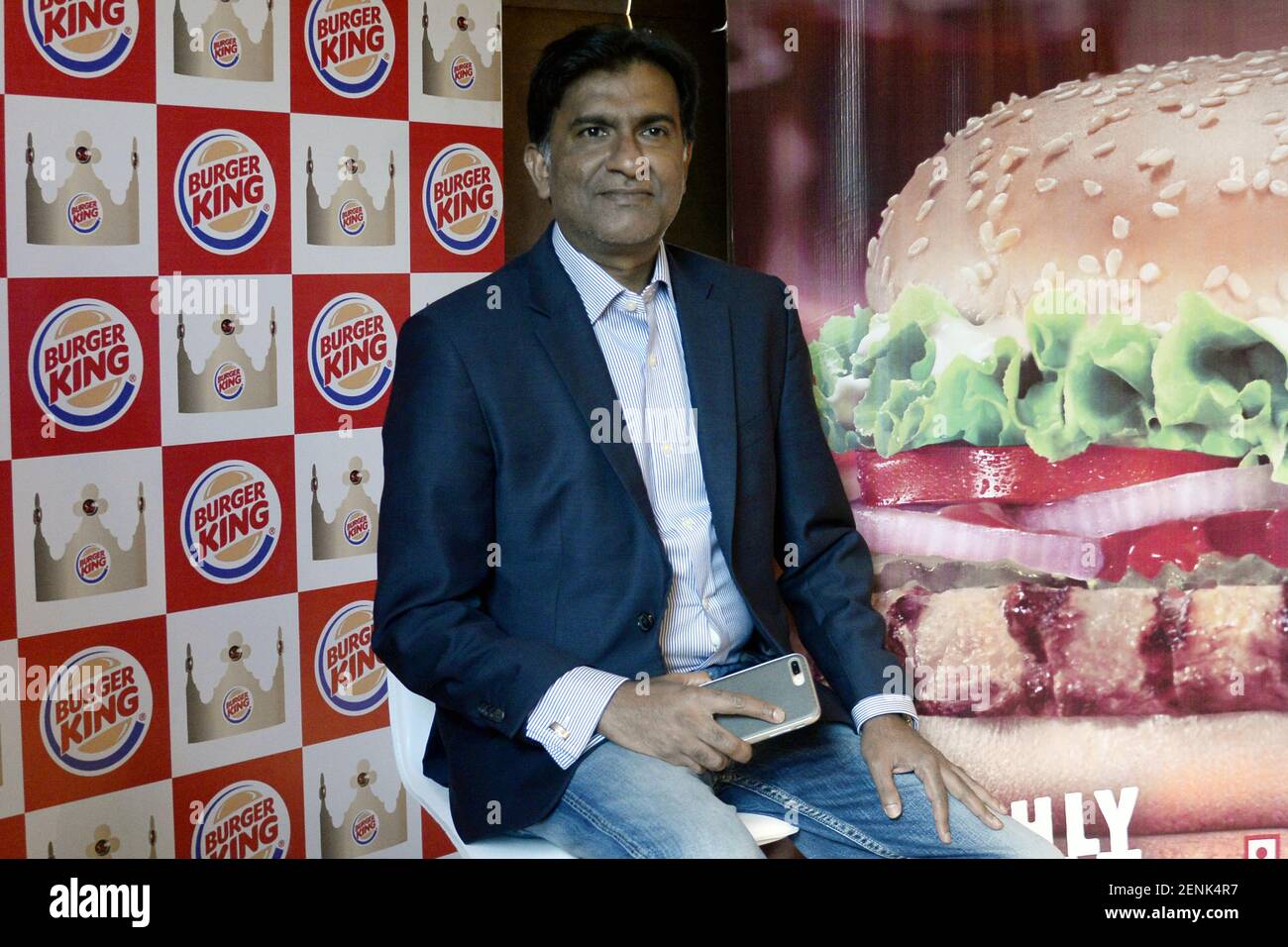 (8/29/2019) CEO Burger King India Rajeev Varman addresses a press ...