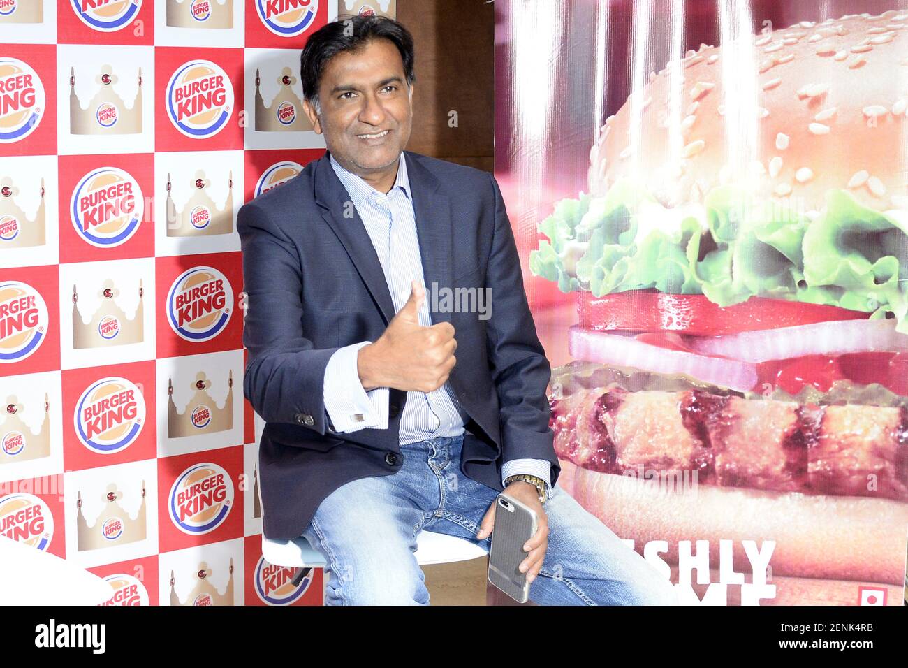 (8/29/2019) CEO Burger King India Rajeev Varman addresses a press ...
