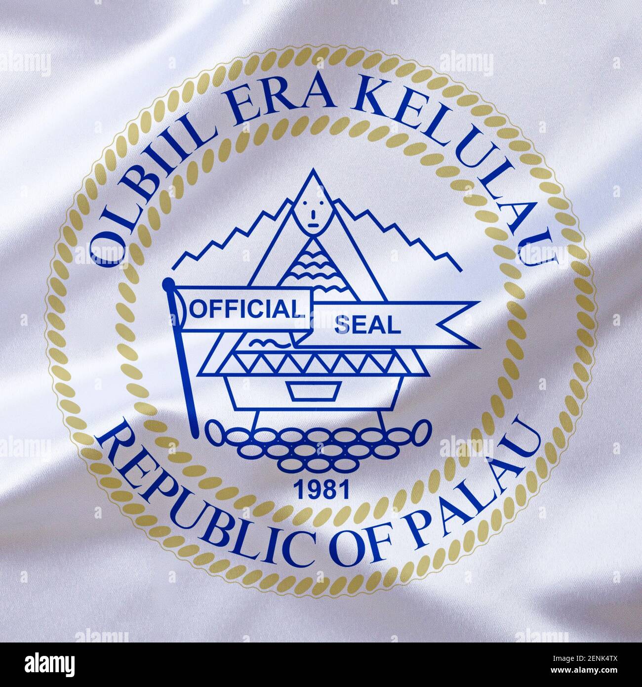 Das Wappen von Palau, Land in Ozeanien Stock Photo - Alamy