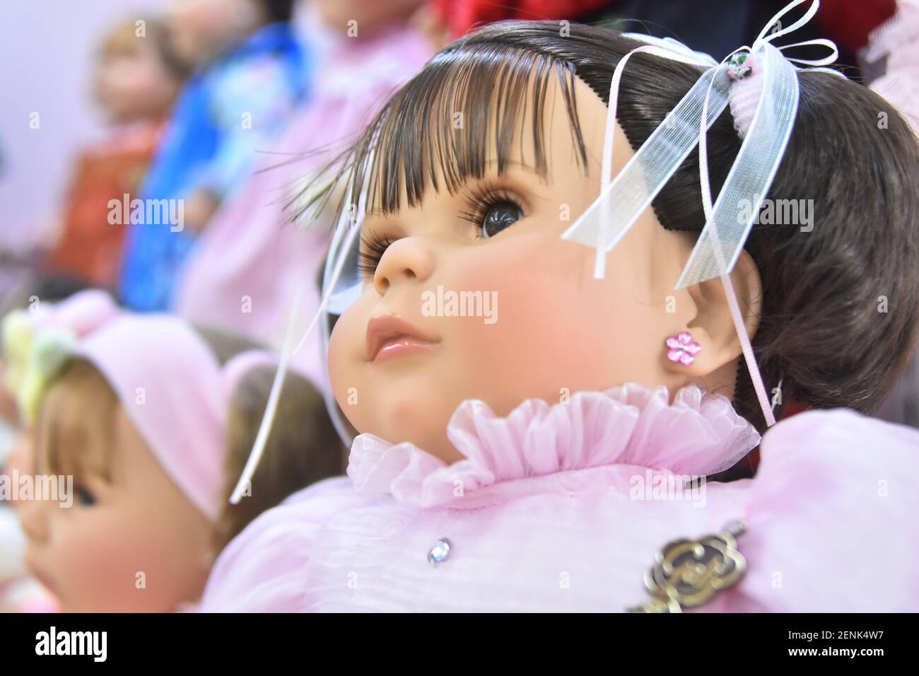 MEXICO CITY, MEXICO - AUGUST 29: Detail of dolls are seen at factory of ...