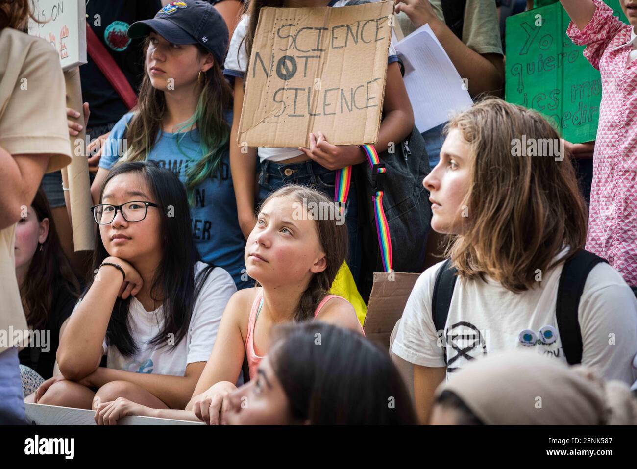 Youth climate activist Greta Thunberg alongside Fridays for Future ...