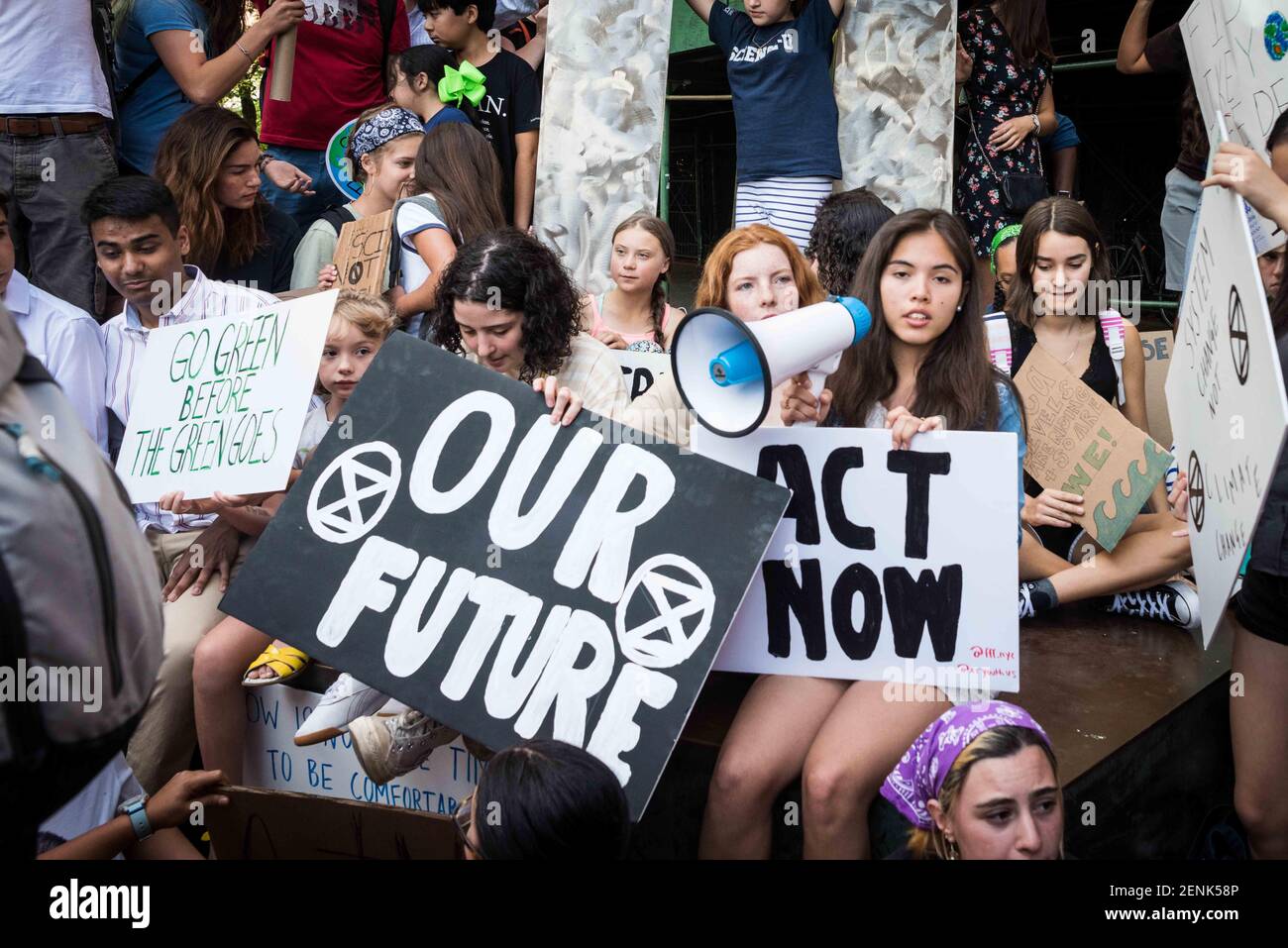 Youth climate activist Greta Thunberg alongside Fridays for Future ...