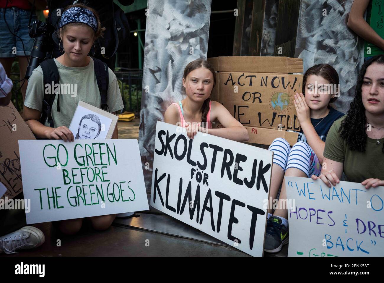 Youth climate activist Greta Thunberg alongside Fridays for Future ...