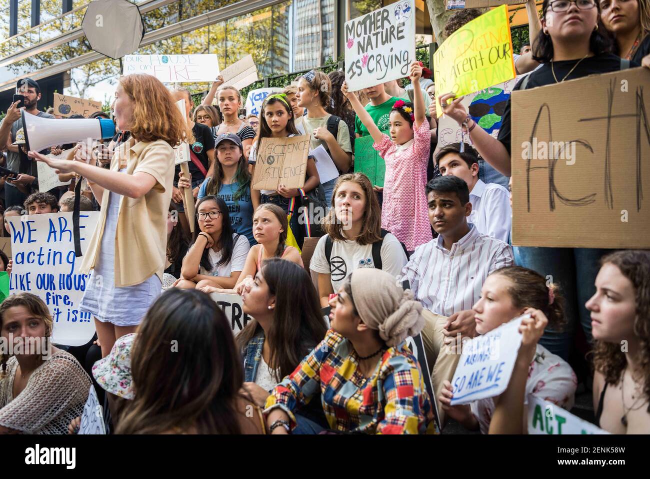 Youth climate activist Greta Thunberg alongside Fridays for Future ...