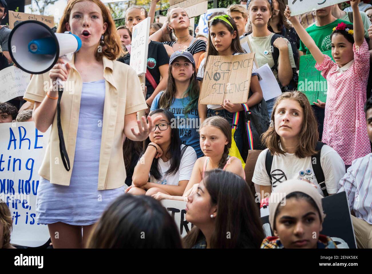 Youth climate activist Greta Thunberg alongside Fridays for Future ...