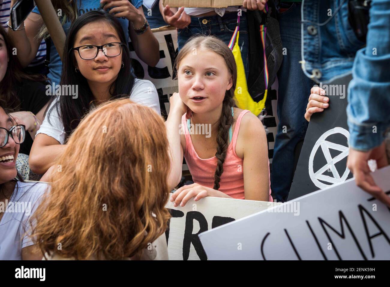 Youth climate activist Greta Thunberg alongside Fridays for Future ...