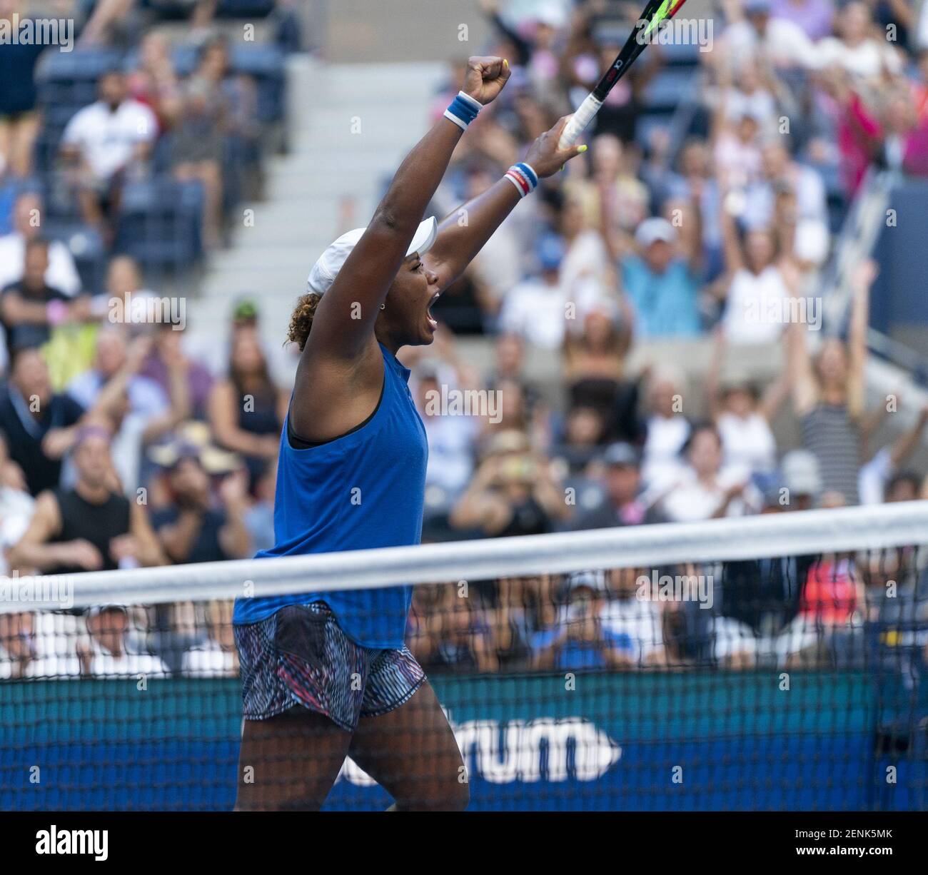 Taylor Townsend (USA) celebrates victory in round 2 of US Open ...