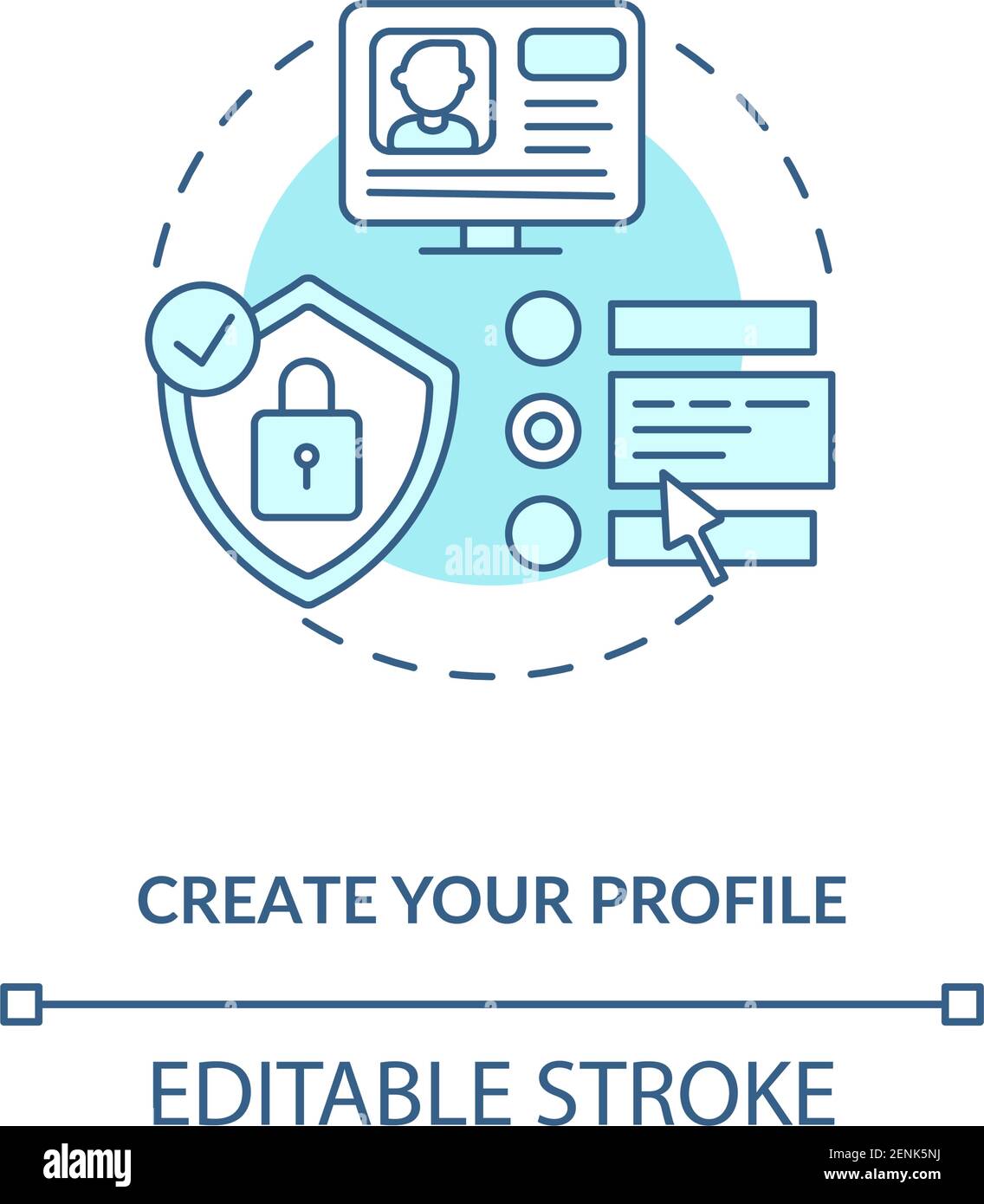 Create your own profile concept icon Stock Vector Image & Art - Alamy