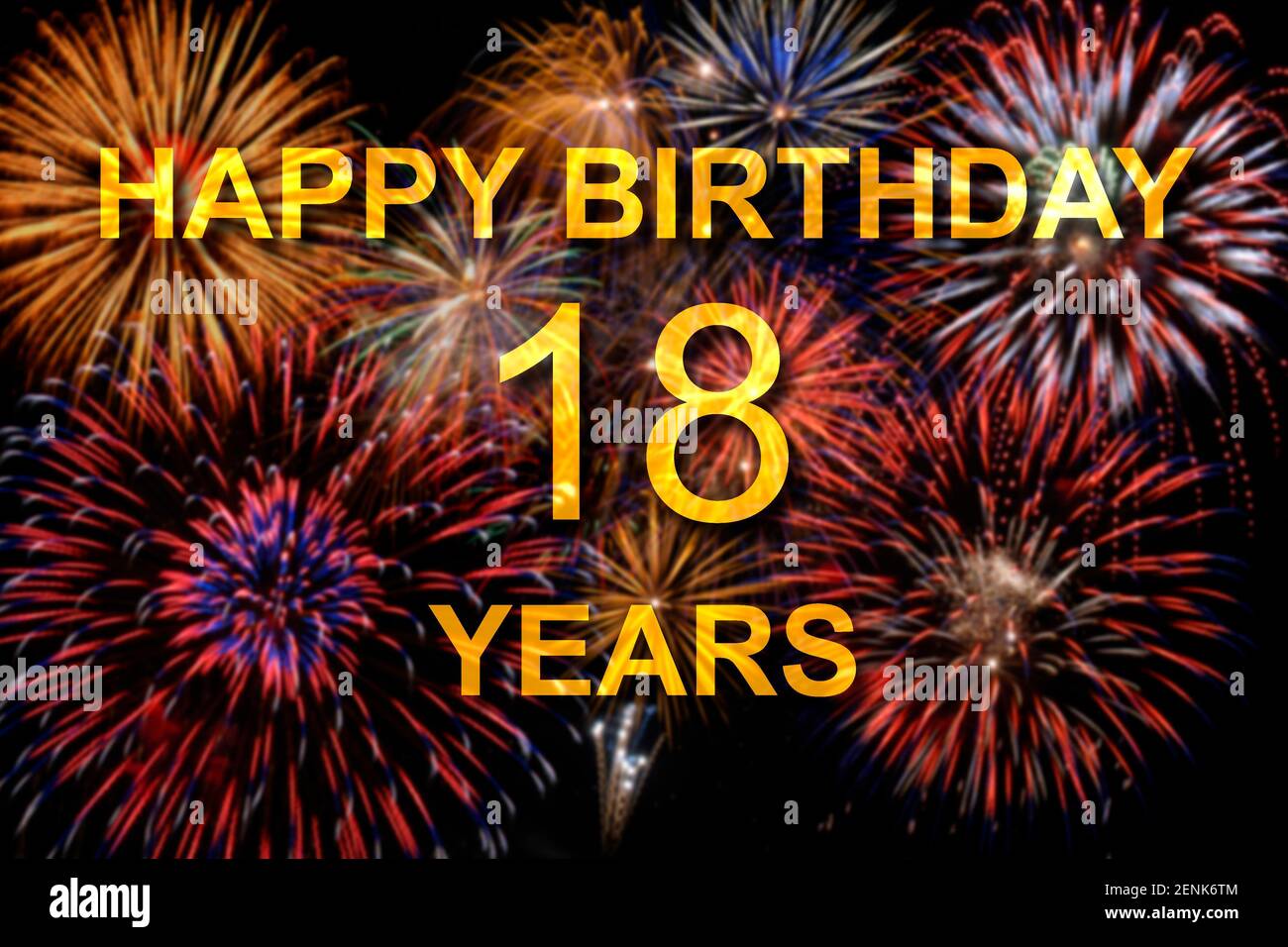 Happy congratulations to the 18th birthday Stock Photo - Alamy