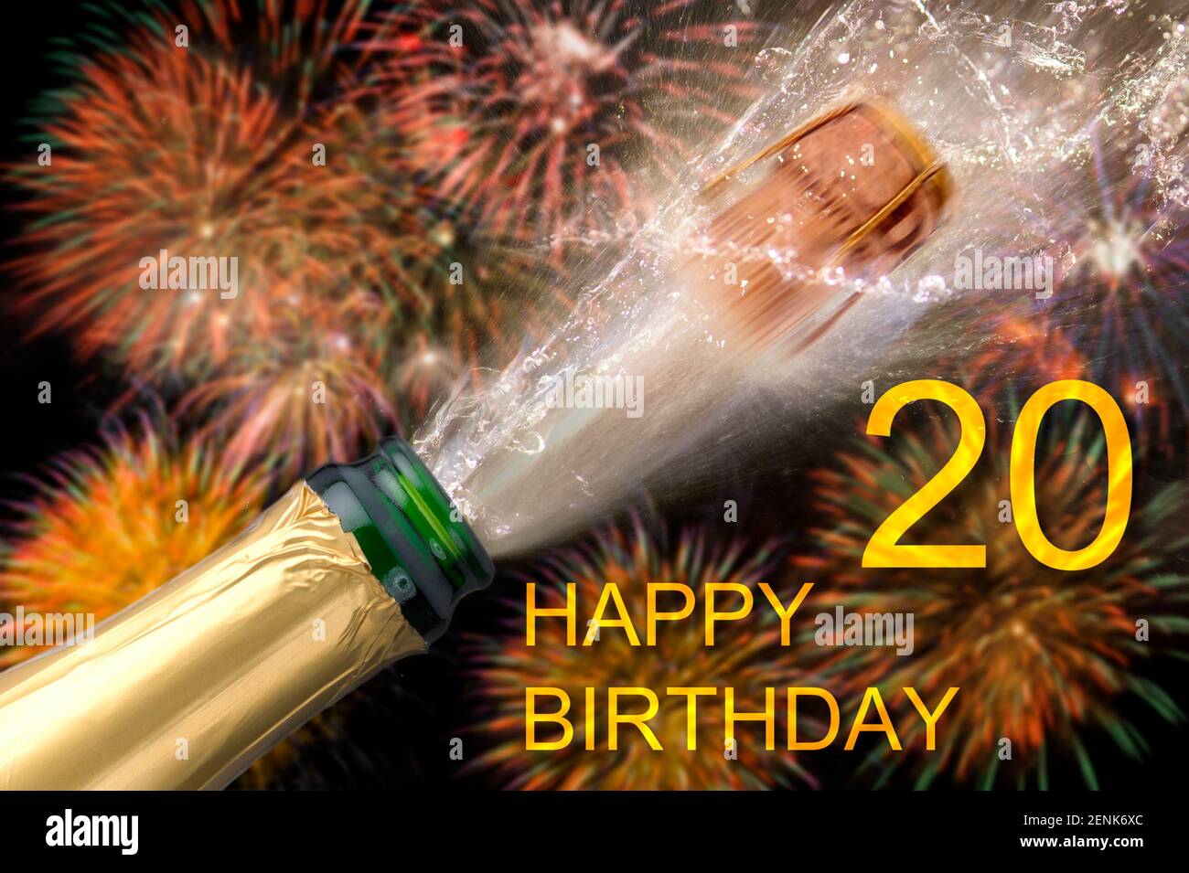 Happy congratulations to the 20th birthday Stock Photo - Alamy