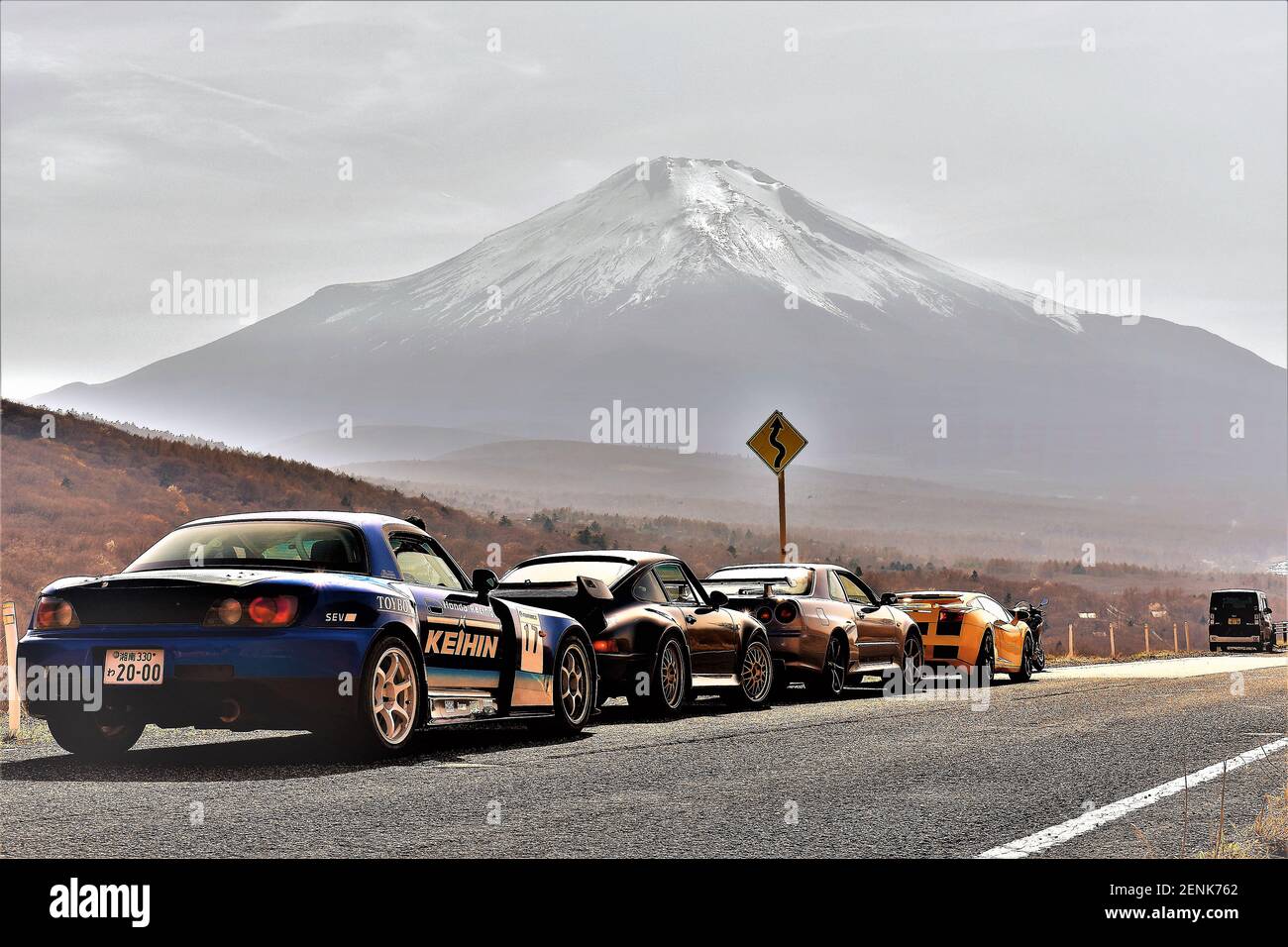 Highway to Mt.Fuji Stock Photo - Alamy