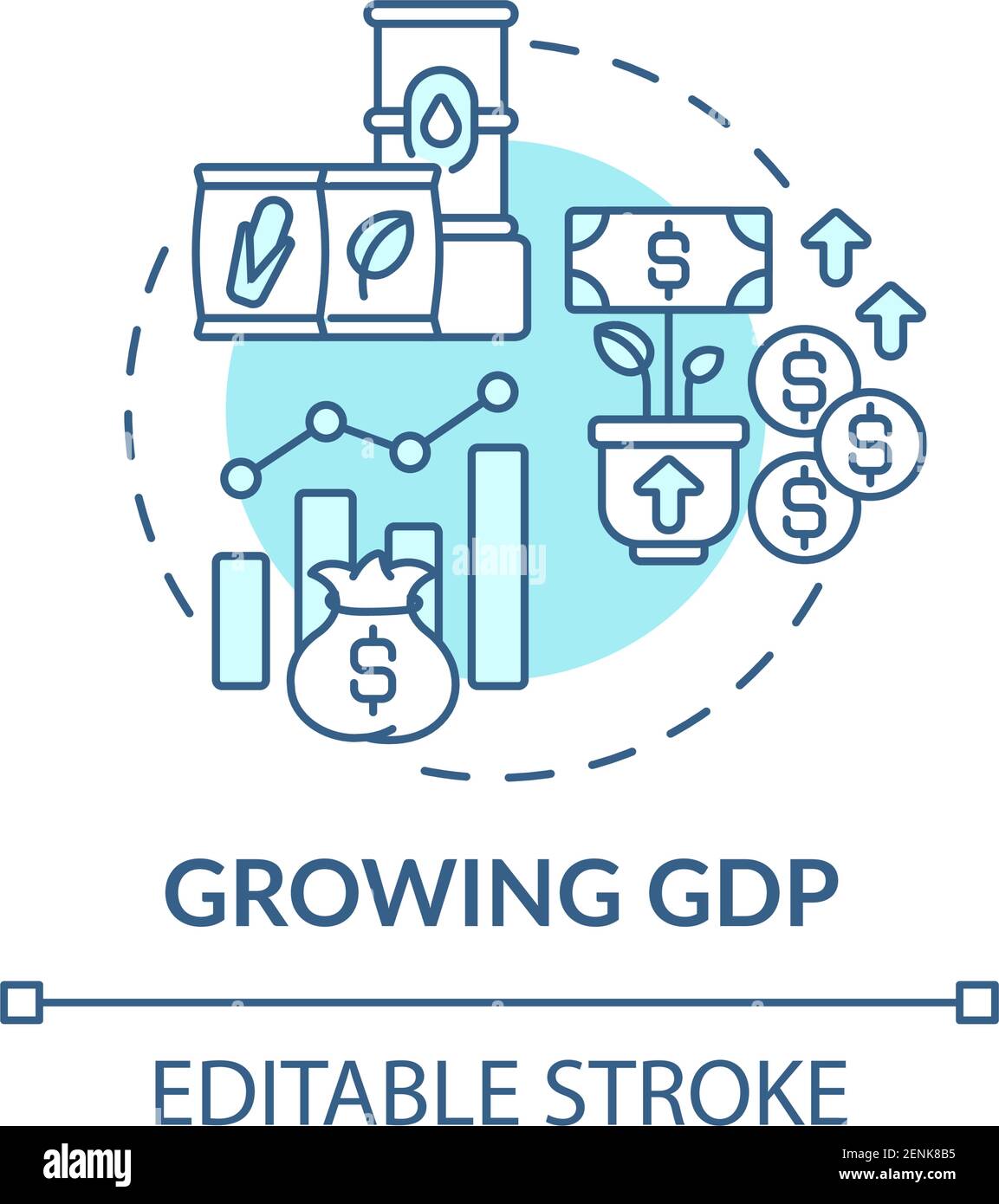 Growing GDP concept icon Stock Vector Image & Art - Alamy