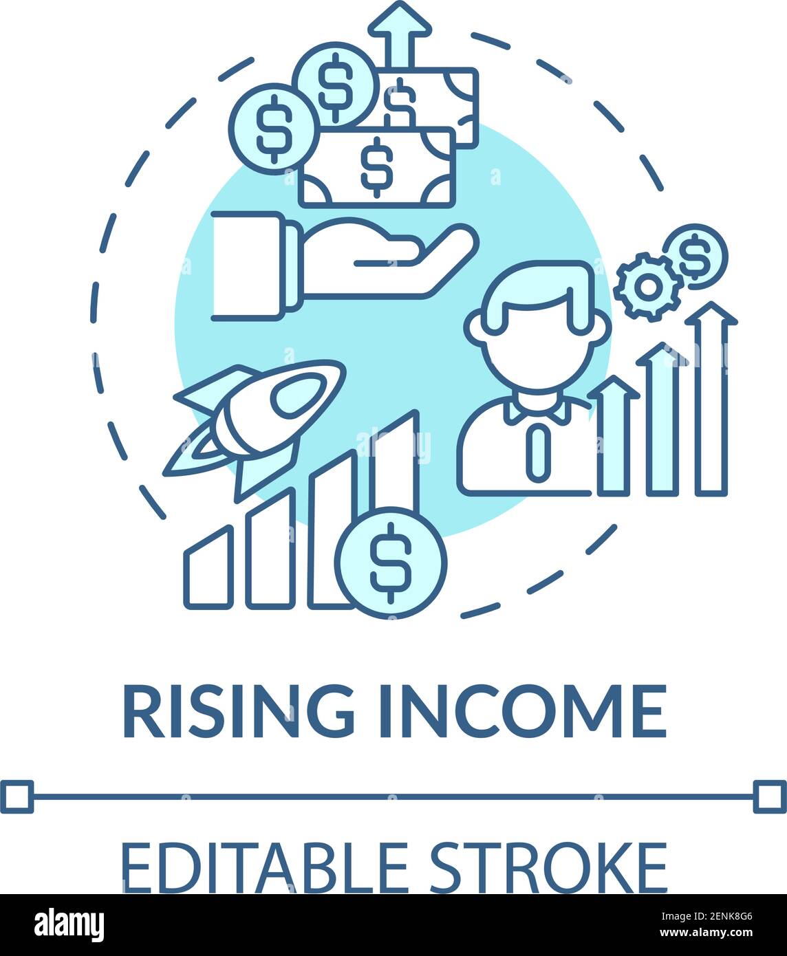 Consumption and saving concept icon Stock Vector Image & Art - Alamy