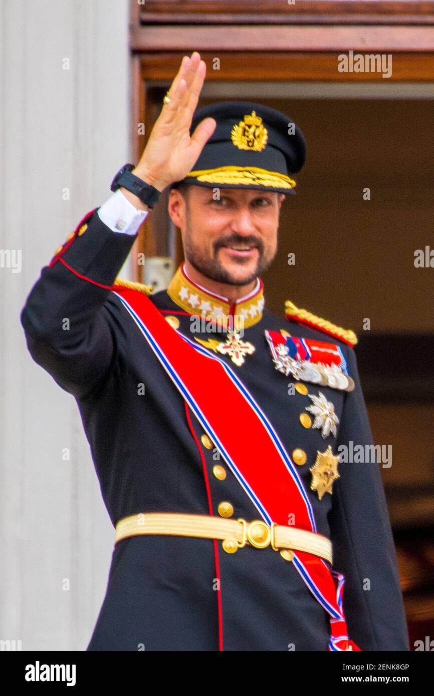 Crown Prince Haakon during the confirmation of Princess Ingrid ...