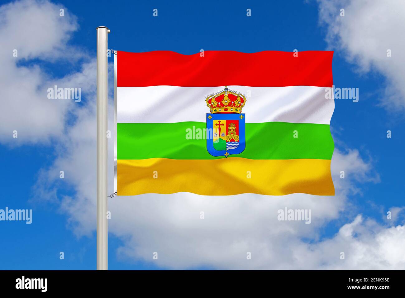 Die Flagge von La Rioja, Spanien, Europa Stock Photo - Alamy