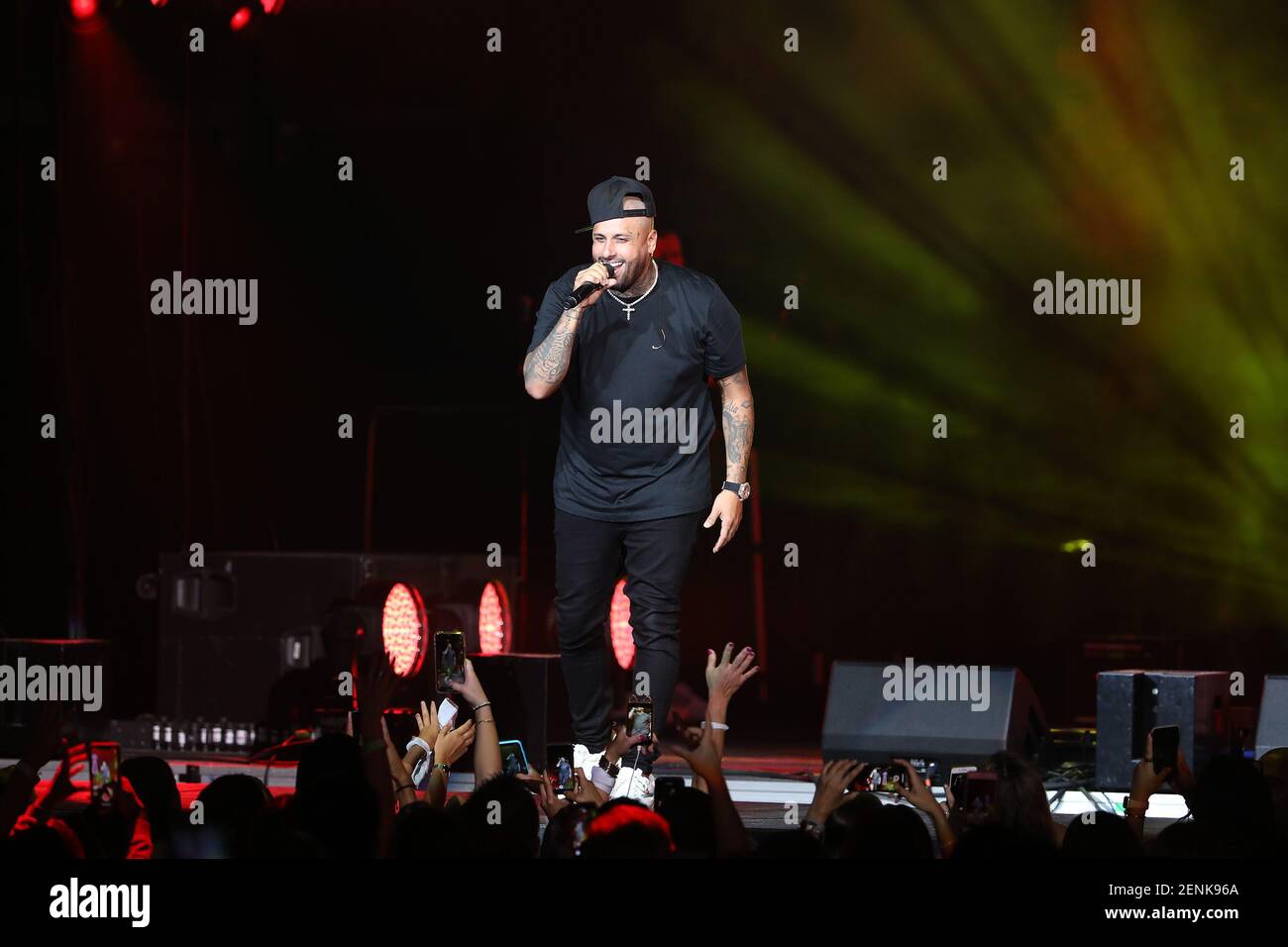 MIAMI, FLORIDA - AUGUST 30: Nicky Jam performs live on stage during the ...