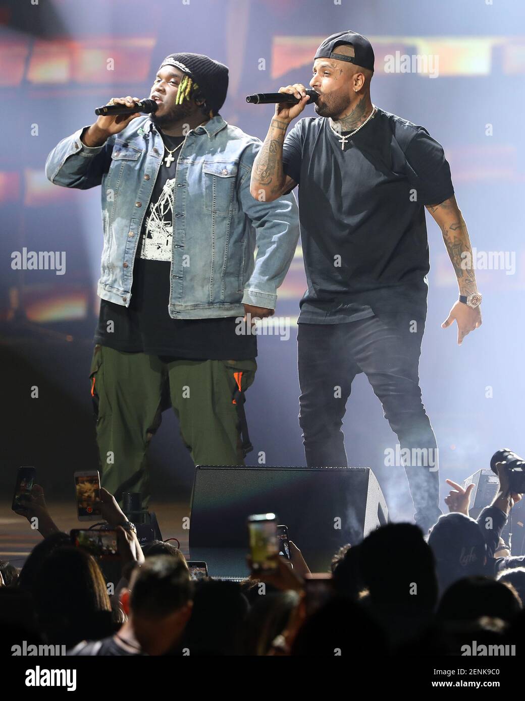 MIAMI, FLORIDA - AUGUST 30: Sech and Nicky Jam perform live on stage ...