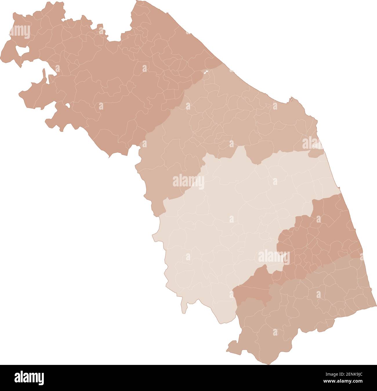 Marche map, division by provinces and municipalities. Closed and ... Marche map, division by provinces and municipalities. Closed and ...
