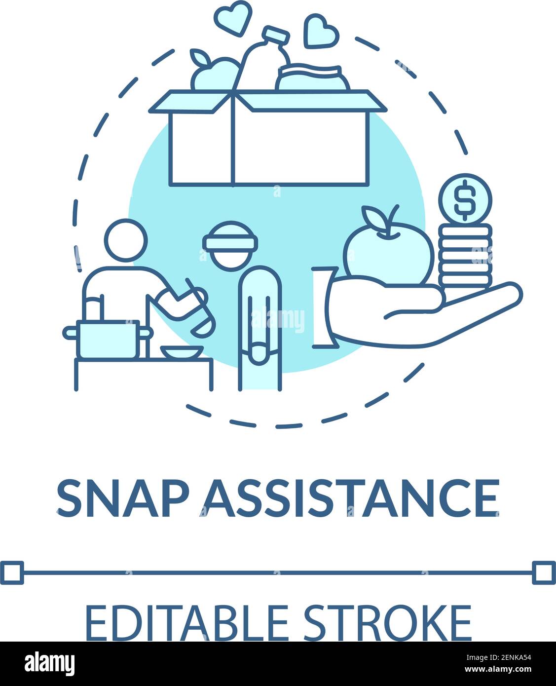 SNAP assistance concept icon Stock Vector Image & Art - Alamy