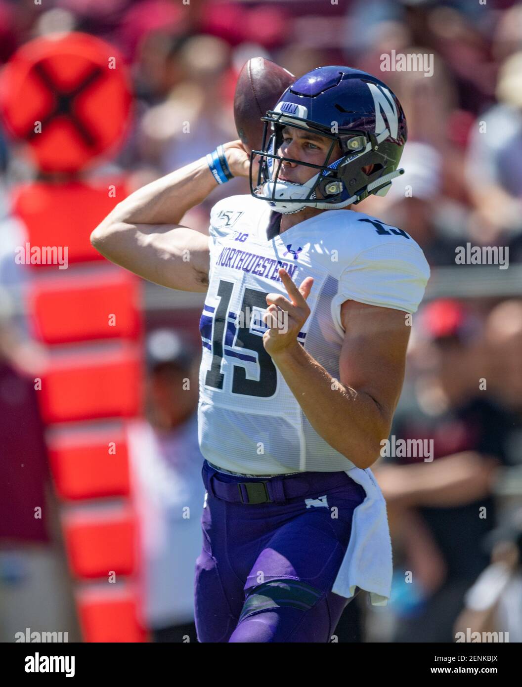 August 31, 2019: Northwestern Wildcats quarterback Hunter Johnson (15 ...