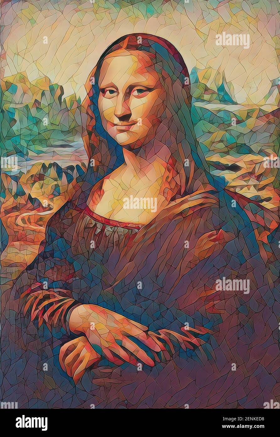 Leonardo Da Vincis Portrait Of Mona Lisa Del Giocondo Graffiti By Tony