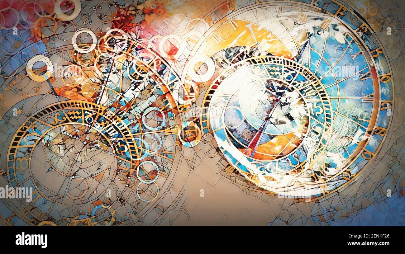 astrological symbol Zodiac in cloud. Abstract color background ...