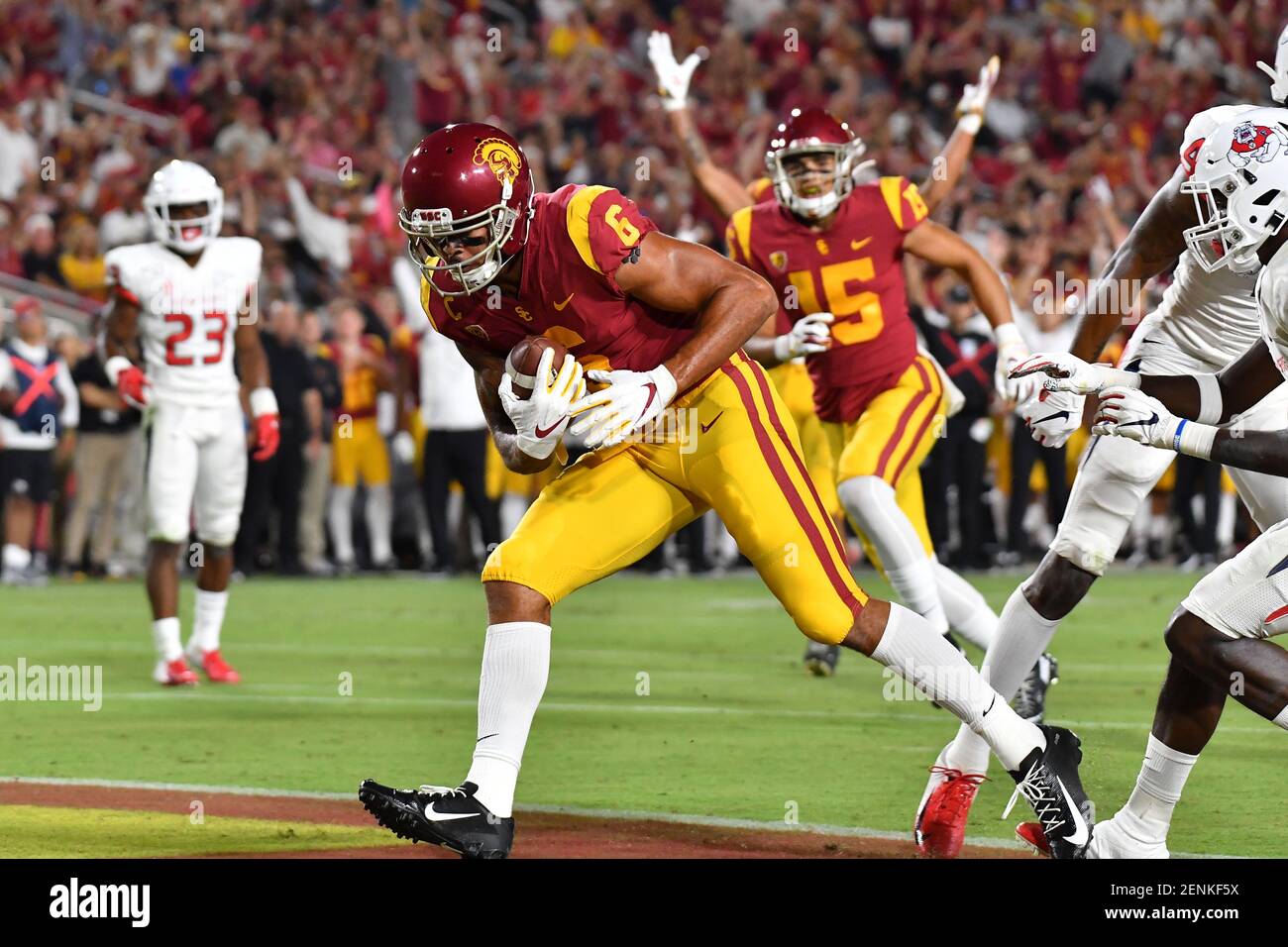 August 31, 2019 Los Angeles, CA.USC Trojans wide receiver Michael ...