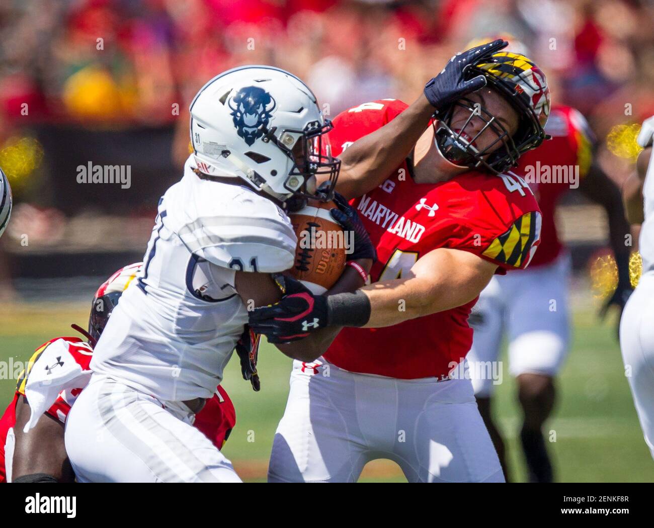 August 31, 2019: Howard Bison running back Dedrick Parson (31) stiff ...