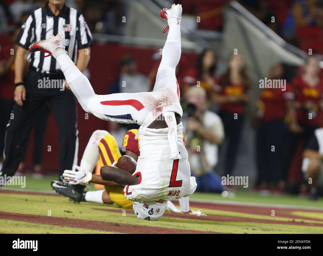 August 31, 2019 Fresno State Bulldogs wide receiver Derrion Grim #7 ...