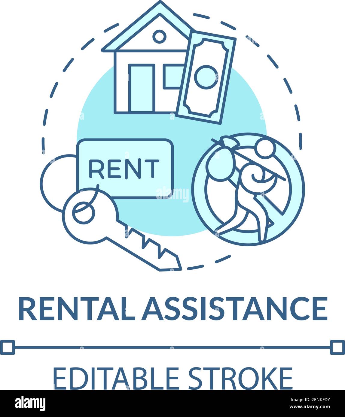 Rental assistance concept icon Stock Vector Image & Art - Alamy