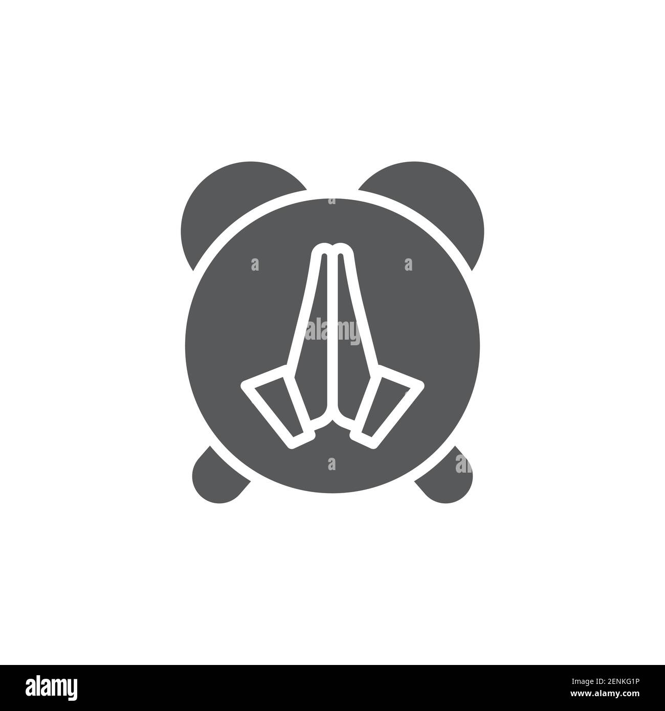 Praying time icon, color, line, outline vector sign, linear style ...