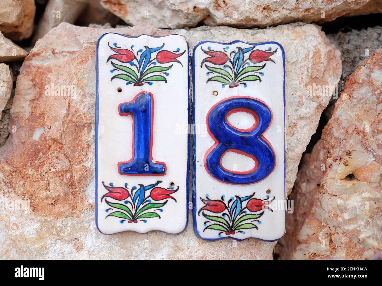 Door number 18 close up hi-res stock photography and images - Alamy