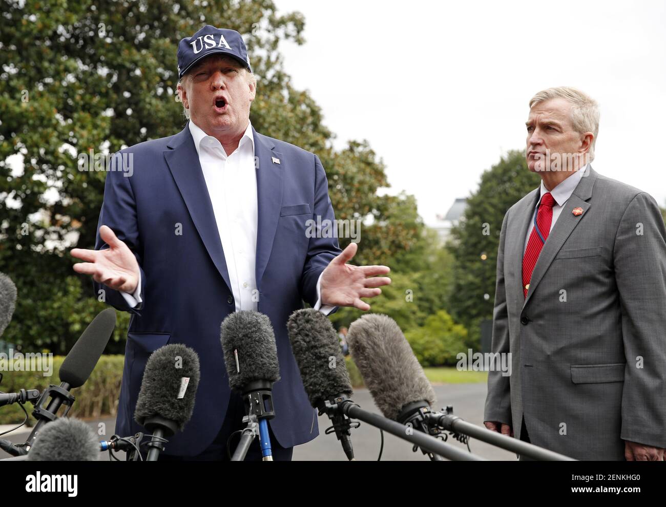 President Donald J. Trump and Rear Admiral Peter J. Brown, Assistant ...