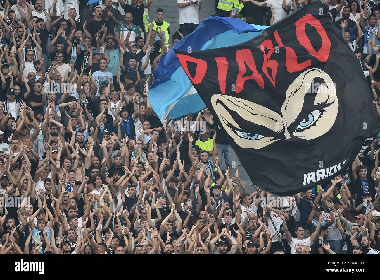 Lazio fans cheer on Roma 01-09-2019 Stadio Olimpico Football Serie A ...