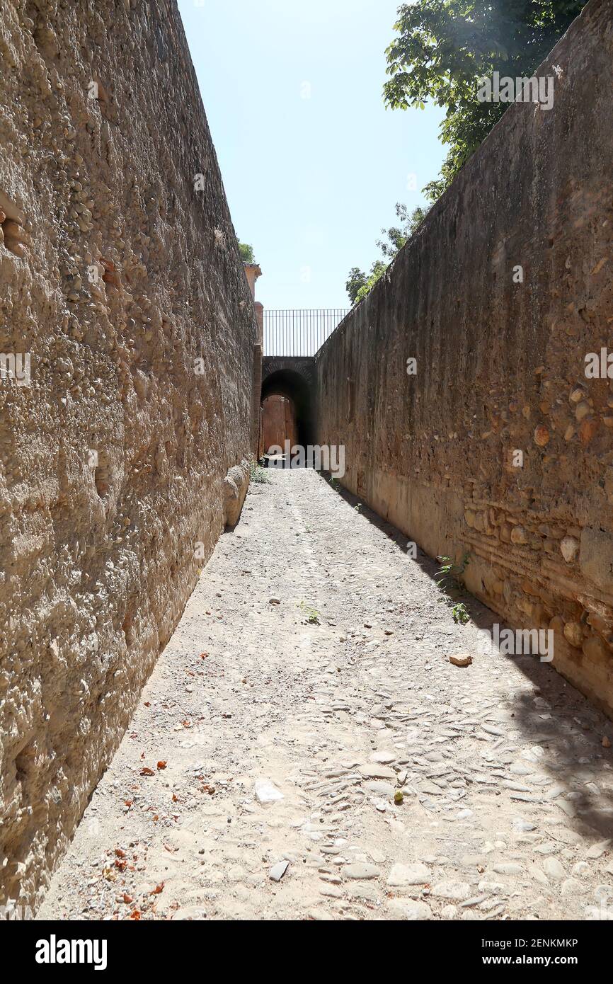 Alhambra Palace - medieval moorish castle in Granada, Andalusia, Spain ...