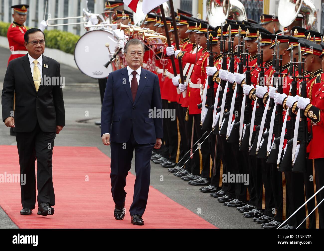 South Korean President Moon Jae-in and Thailand's Prime Minister ...