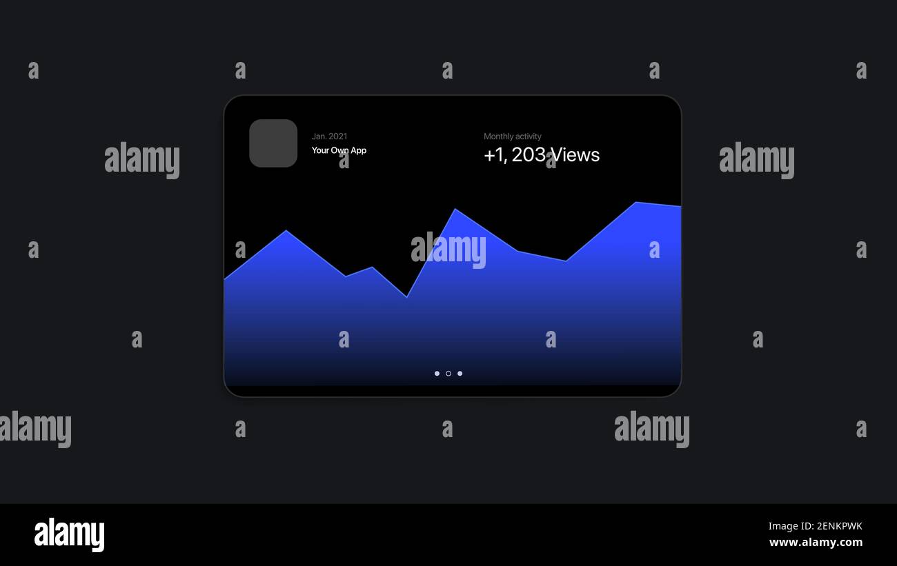 Digital Gradient Graph Diagram UI Interface. Vector illustration Stock ...